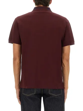 Alexander McQueen Logo-Collar Cotton Polo Shirt - Bordeaux