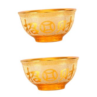 Lurrose 2 St&uuml;ck Keramik Opferschalen Buddhistische Schalen f&uuml;r Wasser Reis &Ouml;l Fr&uuml;chte Stabile Rutschfeste Tempelschalen mit Feiner Handwerkskunst und Einzigar