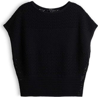 OPUS Strickpullover mit Lochstrickmuster Formstabiler Look mit modernem Charakter