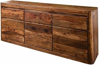 Massivmoebel24 Sideboard Sheesham 185x40x80 walnuss gewachst toronto 201