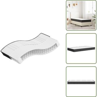 vidaXL Matratze Bonnell-Federkern Mittel 90x190 cm - Bonnell-Matratze - Federkernmatratze - Matratze 90x190 - Einzelbettschaummatratze - Mittelhart - The