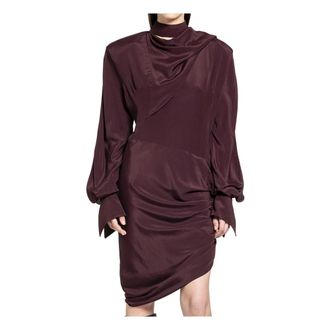 MUGLER Femme, Robes, Rouge, Taille: 38 FR Draped Scarf Dress