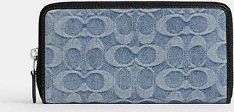 Coach Akkordeon-Portemonnaie Aus Loved-Signature-Denim