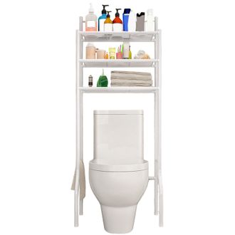 Generic WC- - 3-st&ouml;ckiges Badezimmer-Utensilienregal - Badezimmer-Aufbewahrung und &uuml;ber WC-Aufbewahrung, W&auml;sche, Wohnung, Wohnheim, WC, Innenbereich, Shampoo,