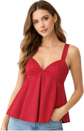 Liviana Conti Femme, Blouses et Chemises, Rouge, Taille: 38 FR Corset Top
