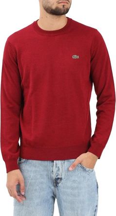 Lacoste Homme, Pulls, Rouge, Taille: XL Pull en coton à col rond