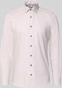 Olymp Level 5 Slim Fit Businesshemd aus Baumwoll-Mix mit Kentkragen