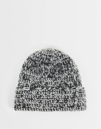 Obey Desmond gestrickte Beanie in Schwarz-Multi