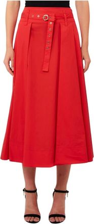 Liu Jo Femme, Jupes, Rouge, Taille: 36 FR Midi Skirt