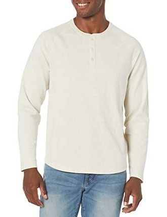Amazon Essentials Chemise en henley à manches longues et coupe classique pour homme,Oatmeal Heather,US XXL (EU XXXL - 4XL)