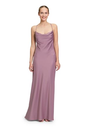 Vera Mont Damen Abendkleid mit Wasserfallausschnitt 38, Powder Lilac