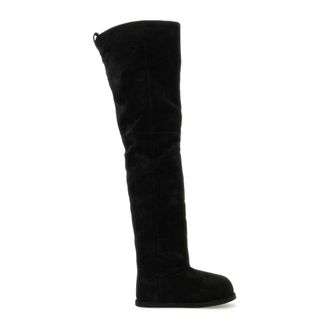 Amina Muaddi Femme, Chaussures, Noir, Taille: 38 EU Heidi 15 Bottes au-dessus du genou