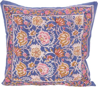 Guru Shop Kissenbezug Blockdruck, Kissenh&uuml;lle Ethno 40x40 cm, Dekokissen Bezug mit Traditionellem Design - Muster 3, Baumwolle