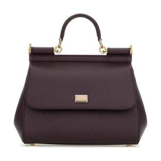 Dolce & Gabbana Femme, Sacs, Brun, Taille: ONE Size Sicily Large Handbag
