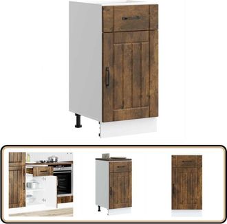 vidaXL Küchen-Unterschrank Lucca Räuchereiche Holzwerkstoff - Vidaxl