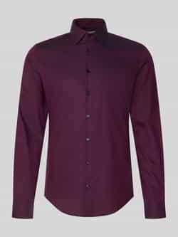 Jake*s Slim Fit Business Hemd aus Baumwolle mit Kentkragen