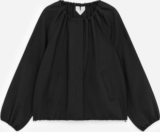 Arket Jacke Mit Bubble-Saum -Schwarz