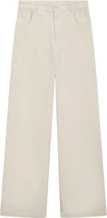 Barena Femme, Pantalons, Beige, Taille: 36 FR Pantalon 5 poches taille haute, jambe droite en velours c&ocirc;tel&eacute;