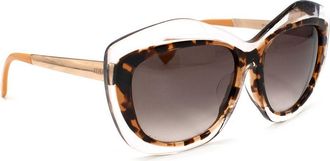 Fendi Brown Tortoise Shell Cat Eye Gradient Sunglasses