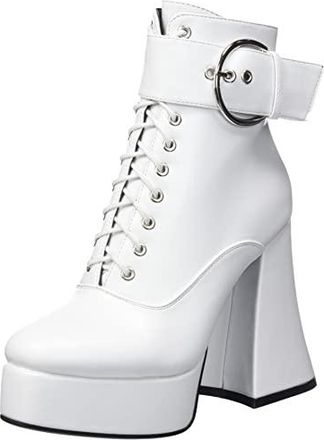 Lamoda Hardly, Bateau de Cheville Femme, White PU, 37 EU