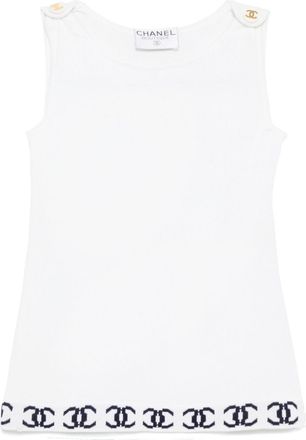Chanel haut sans manches (années 1990-2000) - Blanc