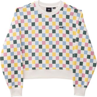 Vans DAMENMODE ALL OVER LS CREW SWEATSHIRT WEISS