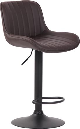 Clp Barhocker Lentini Kunstleder I Thekenhocker H&ouml;henverstellbar I Barstuhl Mit Fu&szlig;st&uuml;tze I 360&deg; Drehbar I Tresenhocker Mit Trompetenfu&szlig;, Farbe:braun, Ges