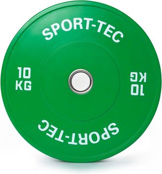 Sport-Tec Hantelscheibe Olympia Bumper Plate, 50 mm, 10 kg, grün