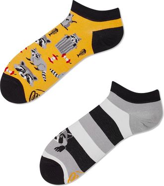 Many Mornings Socken Bunte Lustige Baumwollsocken Größe 39-42 Raccoon Bandit Low Erwachsene Unisex Kurze Socken Mit Waschbär-Motiv Damen Herren