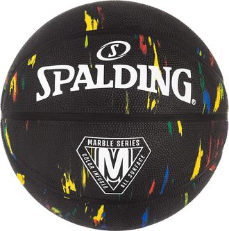 Spalding Marble Series Outdoor-Basketball, 72,4 cm, Schwarz