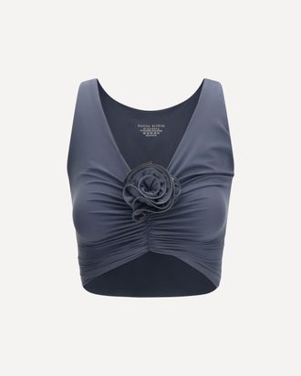 Magda Butrym Ruched Flower Top Female 38