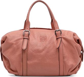 Loewe sac boston en cuir emboss&eacute; &agrave; logo Anagram (2013) - Orange