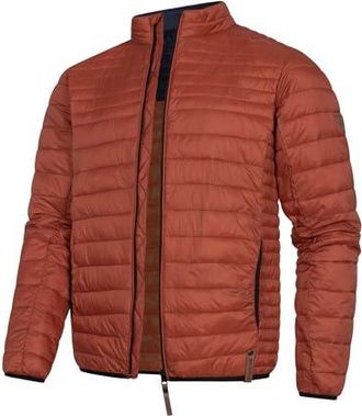 Indicode Hommes Islington Jacket | Veste matelassée légère aspect doudoune Red Ochre M