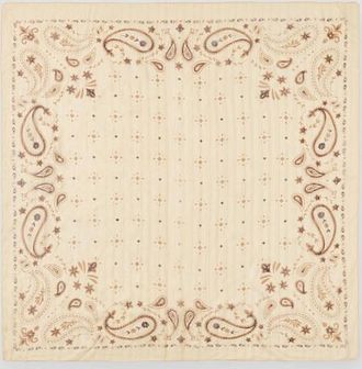 Mango Foulard imprim&eacute; avec d&eacute;tail lurex beige - Femme - Taille unique - MANGO