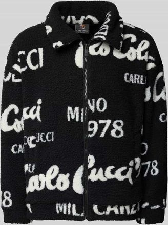 Carlo Colucci Oversized Teddyjacke mit Rei&szlig;verschluss