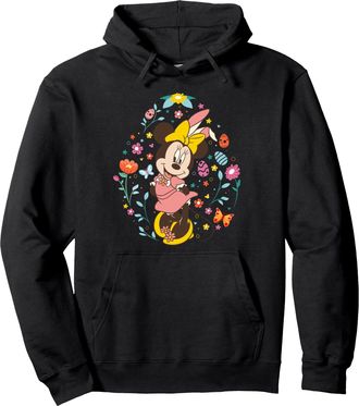 Disney Minnie Mouse with Bunny Ears and Easter Egg Spring Pullover Hoodie