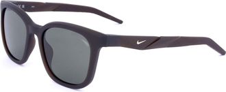 Nike Nike RADEON 2 FV2405 004 Matte Ironstone/Green Sunglasses Unisex Iniettato, Square, 52
