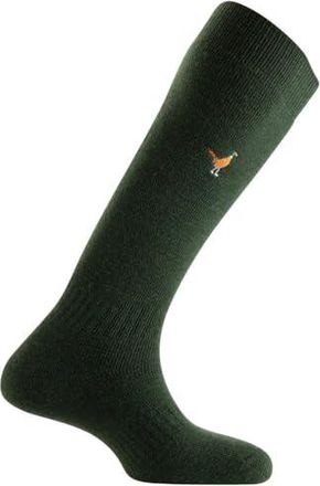 Kindy Mi-bas chasse broderie Faisan Laine/Acrylique - couleur - Kaki - Pointure - 39-42