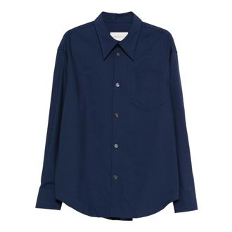 Ami Chemise Large Embossed ADC Wide Shirt - - Blouses & Shirts - Damen - Blau - S