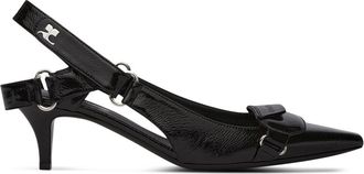 Courrèges escarpins Racer 50 mm à bride arrière - Noir