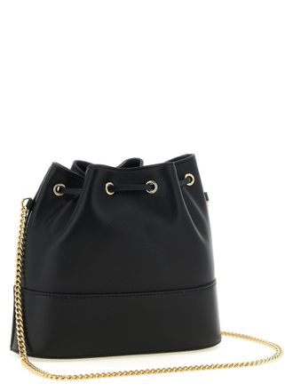 Valentino Garavani Womens Black Lamb Leather Crossbody Bag