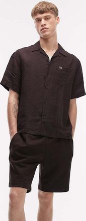 Lacoste Sweat-Shorts aus Jersey in Braun-Brown