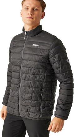 Regatta Mens Hillpack II Insulated Jacket, Veste matelassée HillPack II Packaway pour hommes avec fermeture éclair complète Homme, Ash