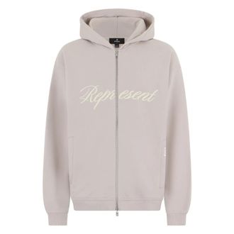 Represent Hooded Script Logo Zip Sweatshirt - - Sweatshirts & Hoodies - Herren - Grau - 2XL