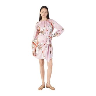 Marella Robe courte portefeuille en serg&eacute; - Femme - Robes - Rose - Taille: 40 FR