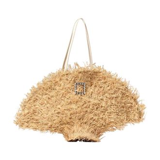 Roger Vivier Schultertasche mit verzierter Schnalle - - Bags - Damen - Beige - ONE SIZE