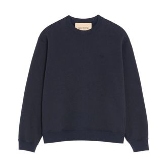 Valentino Garavani Vltn Logo Sweatshirt - - Sweatshirts & Hoodies - Herren - Blau - L