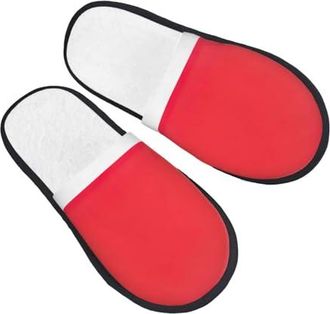 Generic Pantoufles Drapeau Indon&eacute;sien Peluche Pantoufles De Voyage Portative Chaussons DInt&eacute;rieur Pour Invit&eacute; Homme Int&eacute;rieur M