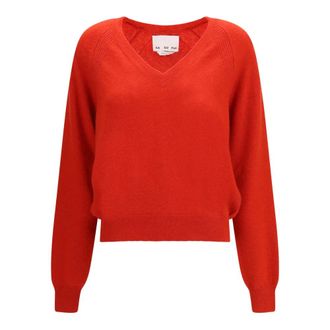 SA SU PHI V-Ausschnitt Pullover - - Knitwear - Damen - Rot - XL