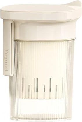 Generic Filtre à yaourt en maille fine avec couvercle séparateur de lactosérum - Beige rose bleu (beige)
